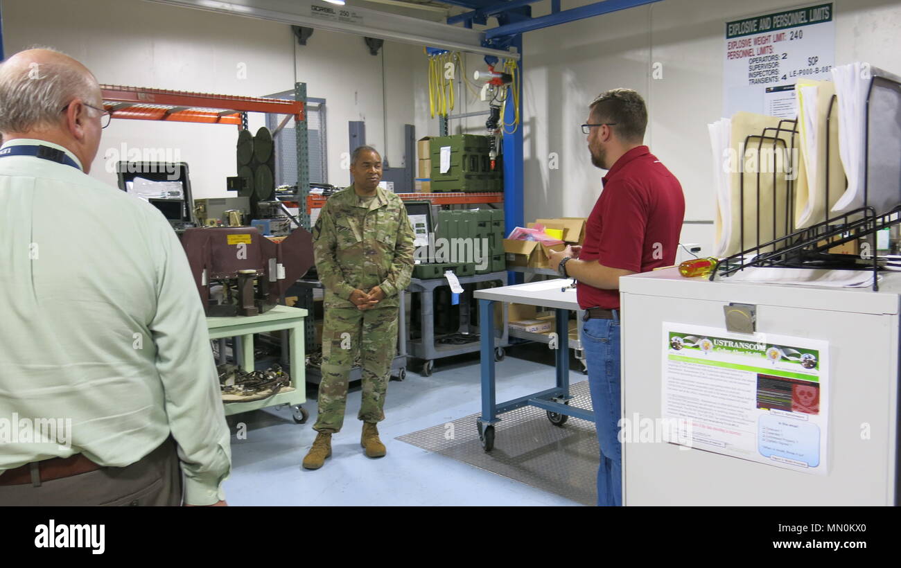 Letterkenny Munitions Center employee, Josh Shaul, provides an overview ...