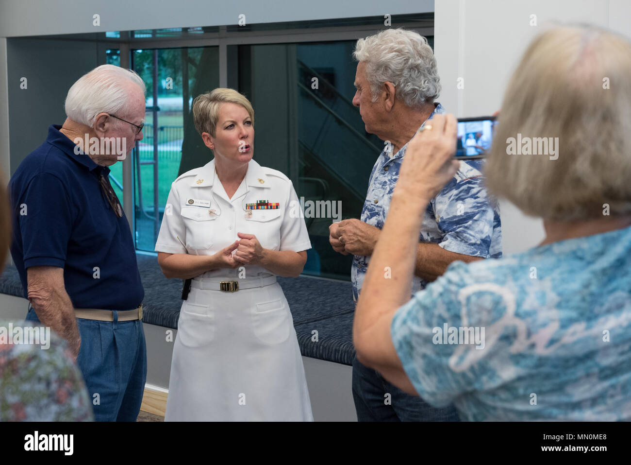 TOMBALL, Texas (Aug. 7, 2017) Chief Musician Shana Sullivan meets with ...