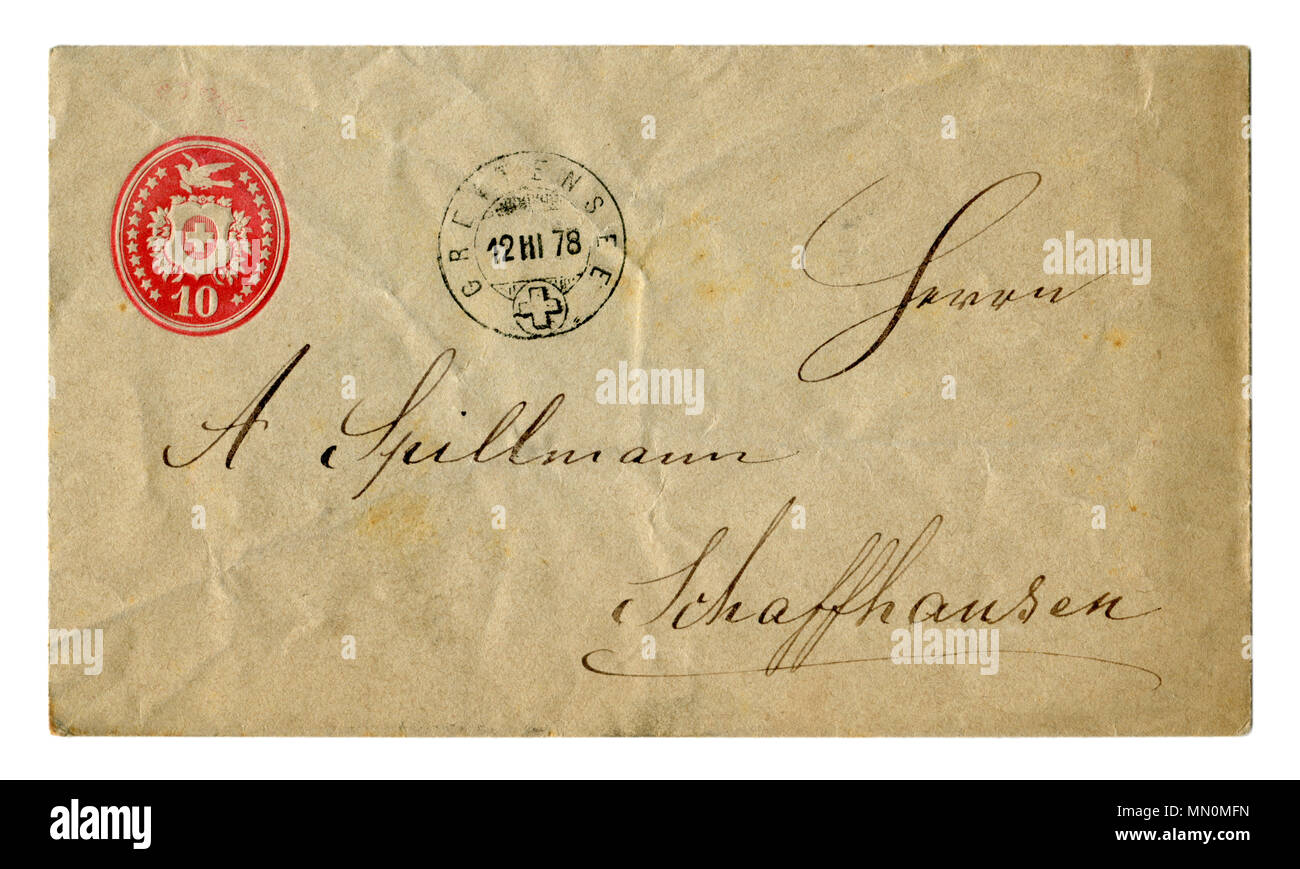 Switzerland swiss old philately mail Cut Out Stock Images & Pictures ...