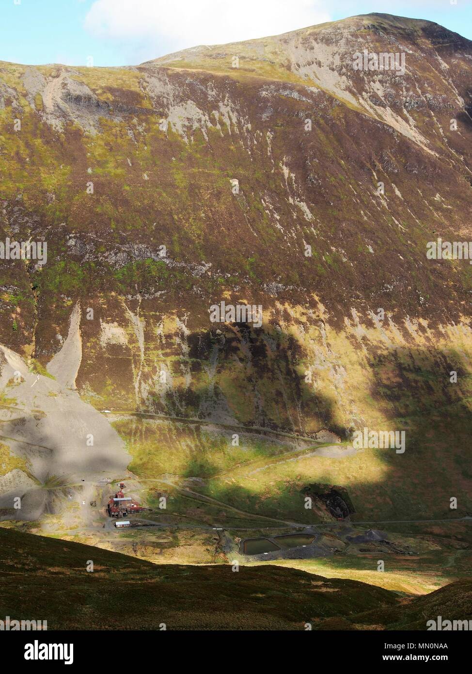 Looking down on Force Crag Mine, drawfed by Grisedale Pike, Coledale ...