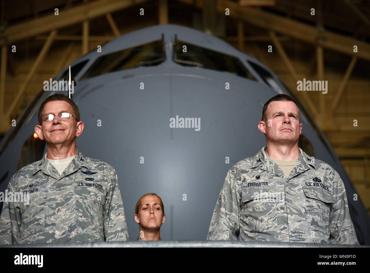 Col. Thomas Forrester, outgoing commander of the 105th Mission Support ...