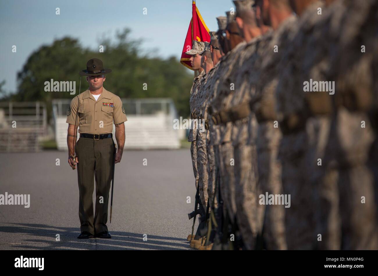 U.S. Marine Corps Staff Sgt. Jeremy J. Toteno, senior drill instructor ...