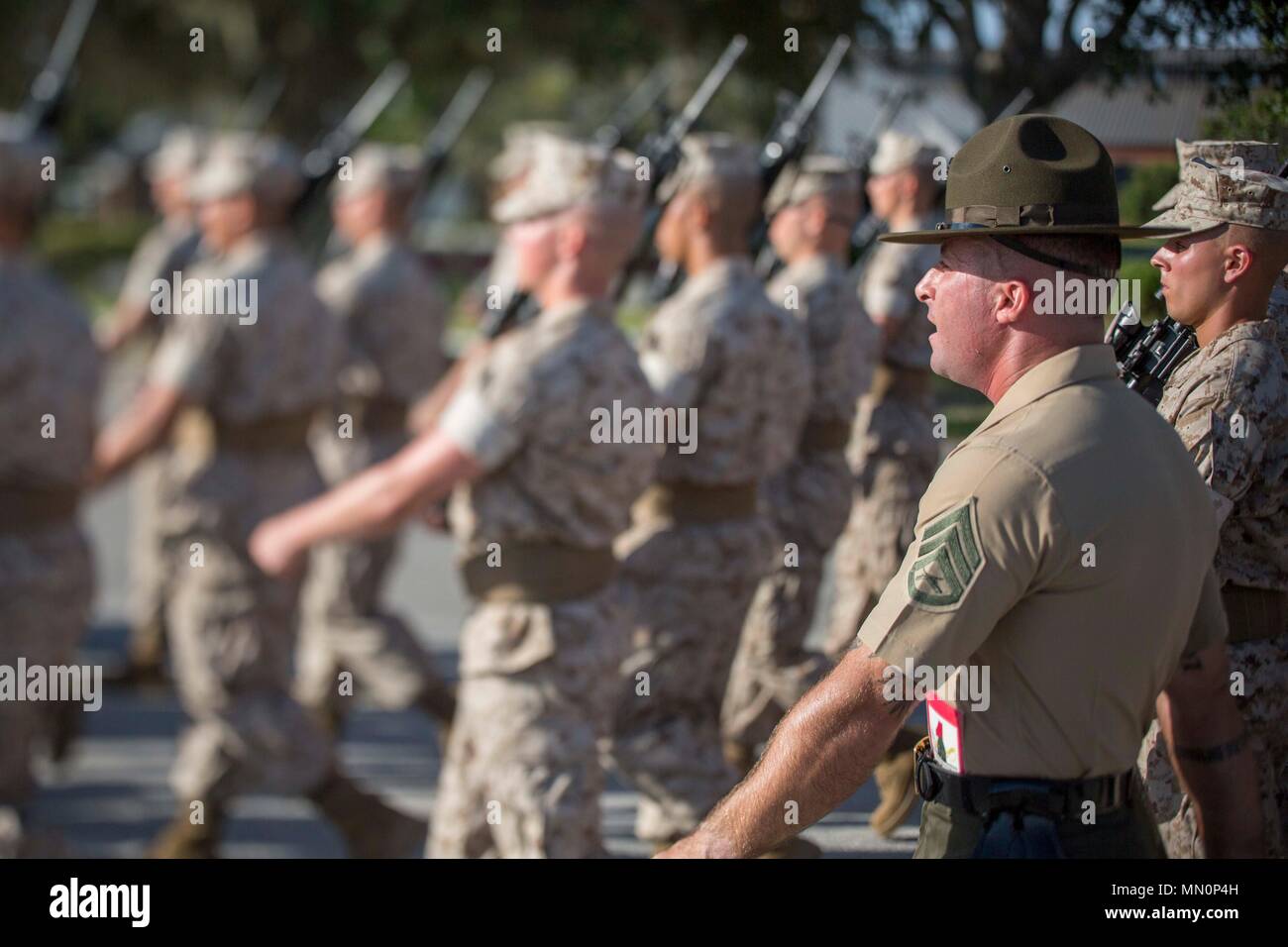 U.S. Marine Corps Staff Sgt. Jeremy J. Toteno, a senior drill ...