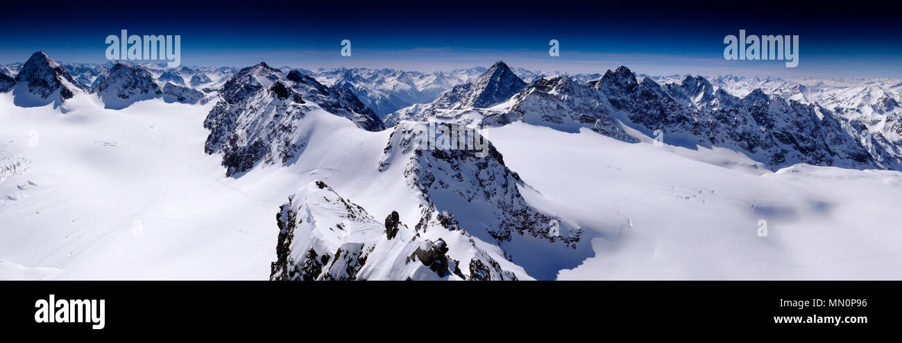 gorgeous winter mountain landscape in the Swiss Alps with the famous ...