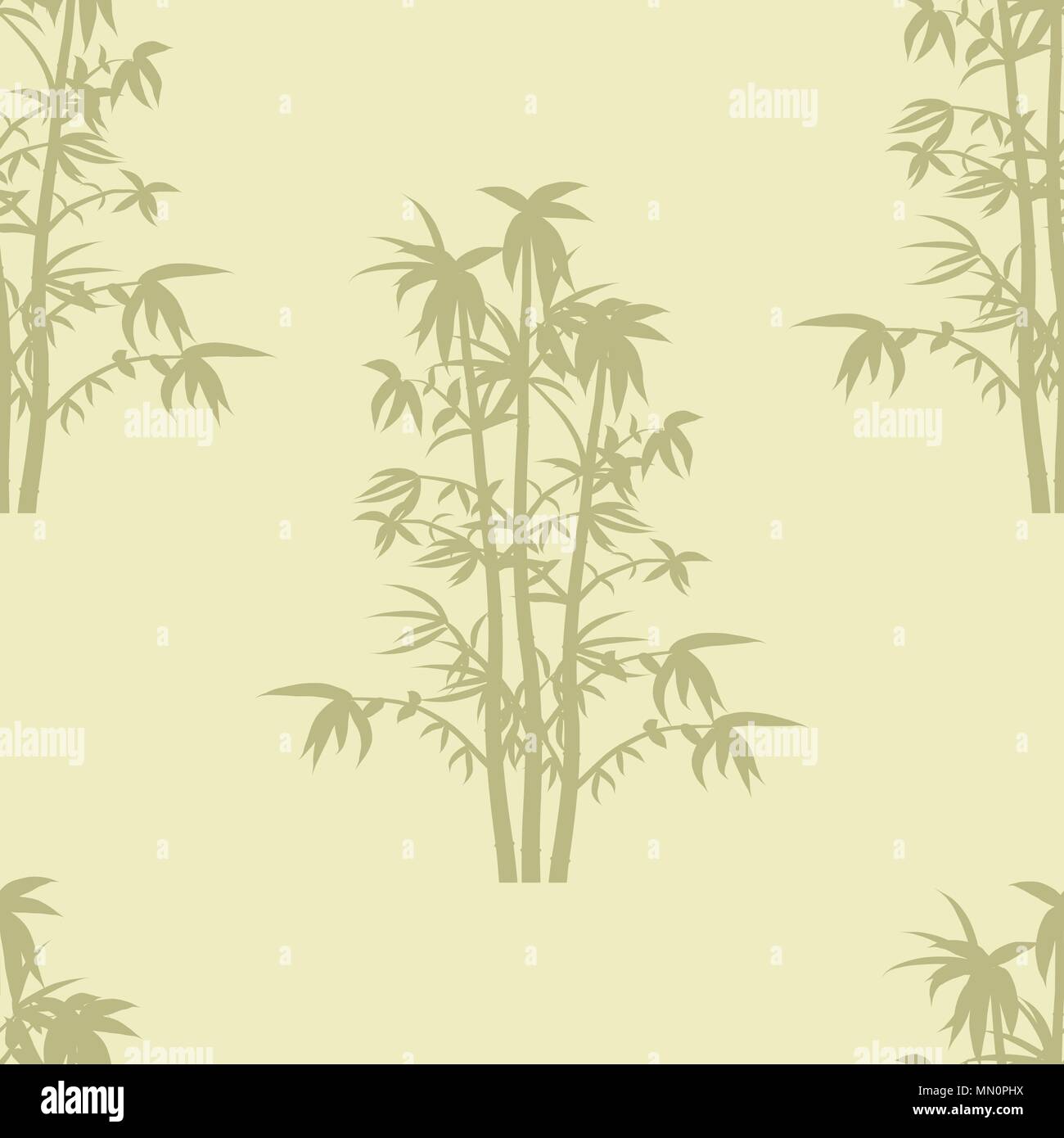 Seamless repeat background pattern of bamboo plants in silhouette Stock ...