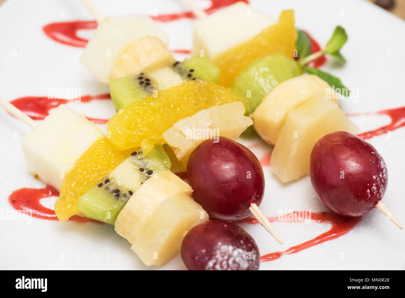 Fruit and cheese plate Stock Photo - Alamy