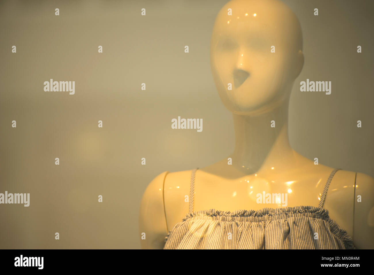 Womenswear fashion shop window ladies store mannquins dummies wearing ...