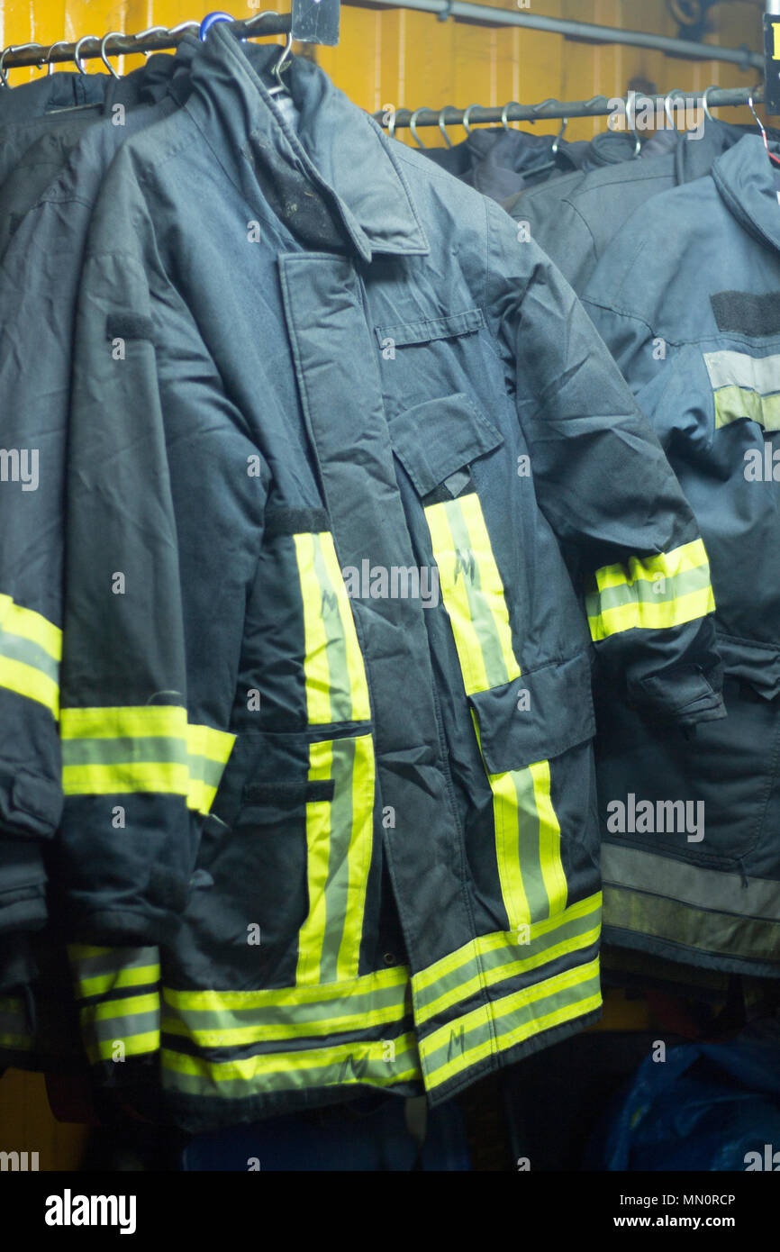 Fire station firefighter training equipment protective uniform used by ...