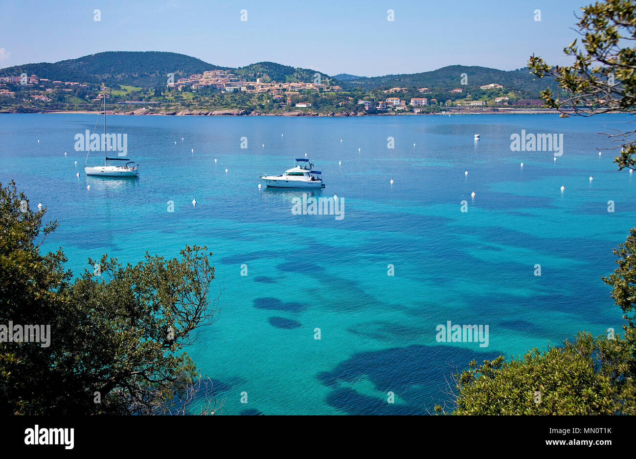 Bay of Agay, neighbourhood of Saint-Raphael, Cote d'Azur, Département ...