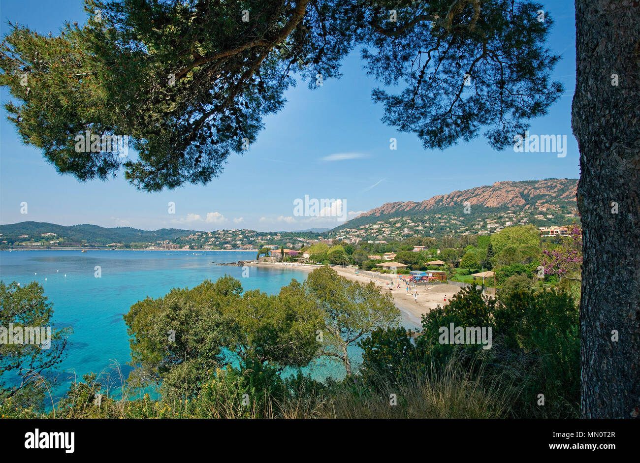 Strand von Agay, Agay ist ein Stadtteil von Saint-Raphael, Cote d'Azur ...