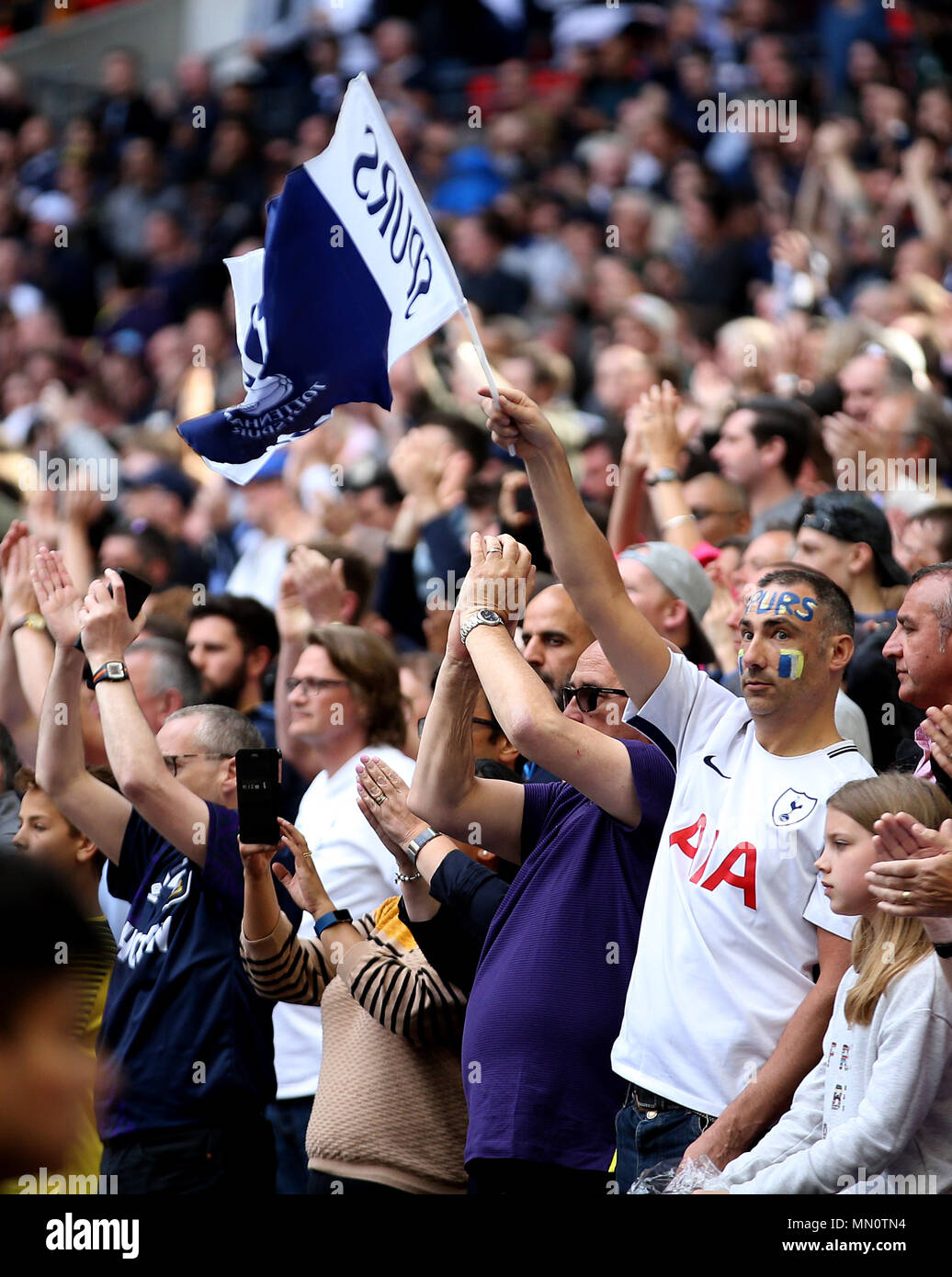 Tottenham Hotspur's fans during the Premier League match at Wembley ...