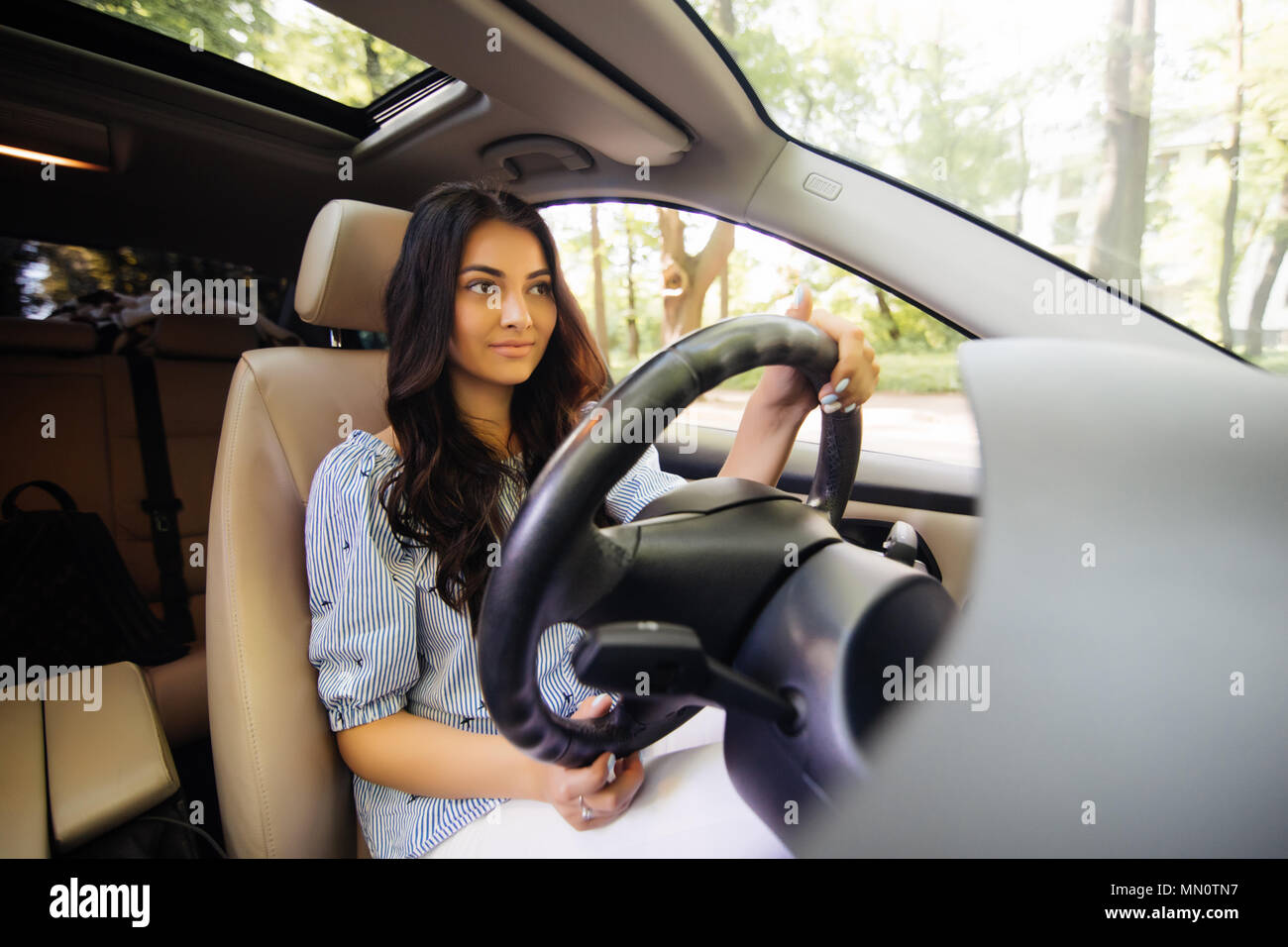 Learning to drive car hi-res stock photography and images - Alamy
