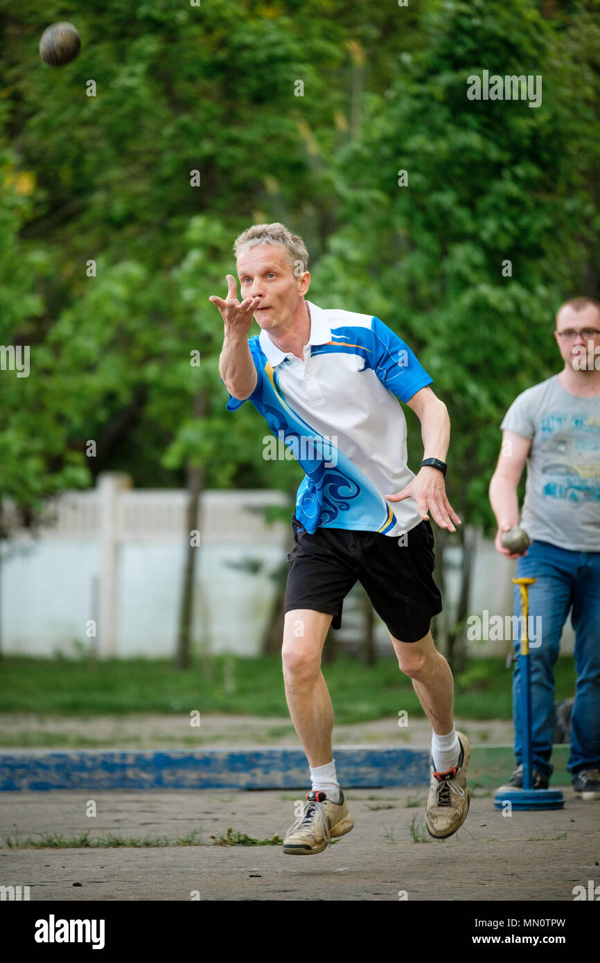 MOSCOW, RUSSIA - MAY 12, 2018: Russian tournament Day Running of Bocce ...
