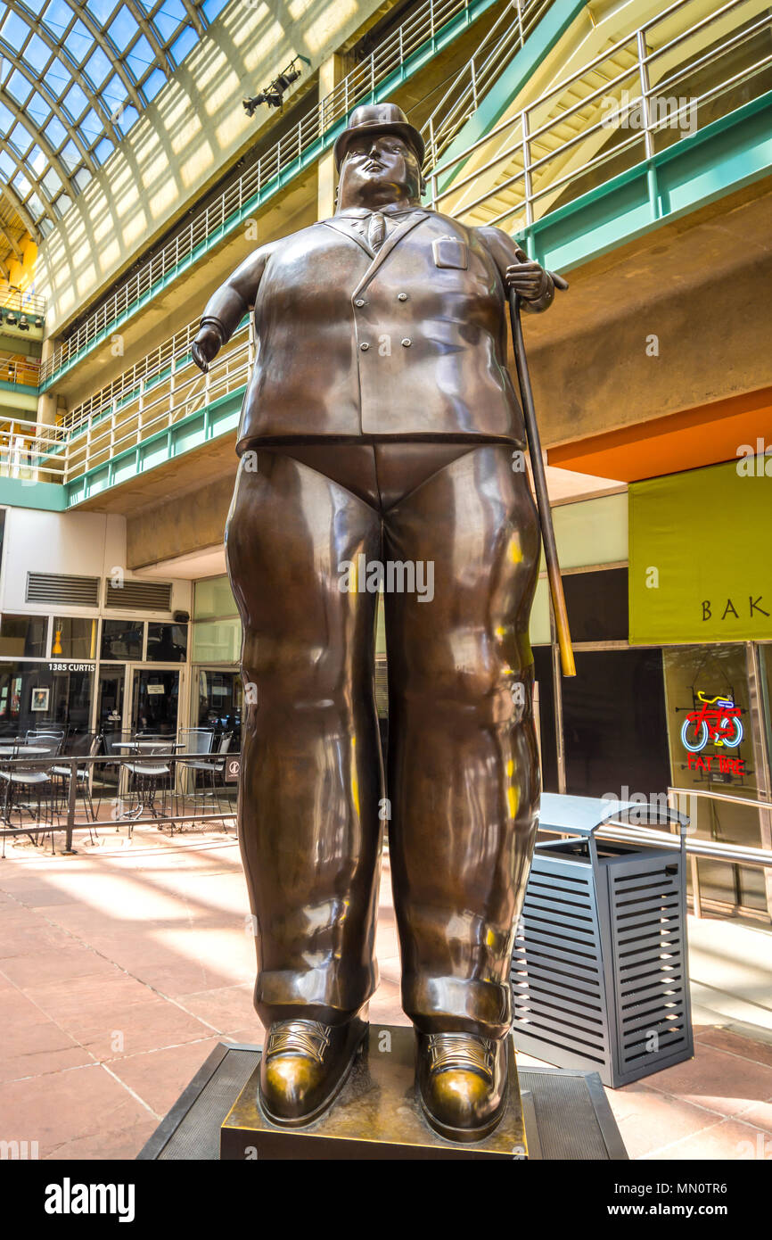 "Man" sculpture by Fernando Botero, Denver Performing Arts Centre ...