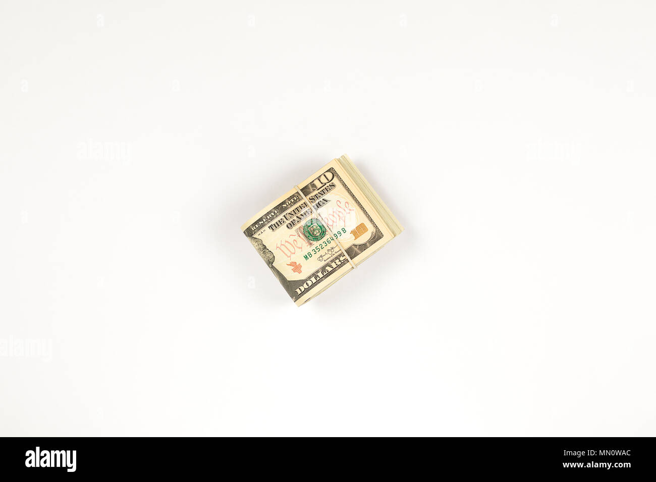 10 dollar bill stack hi-res stock photography and images - Alamy