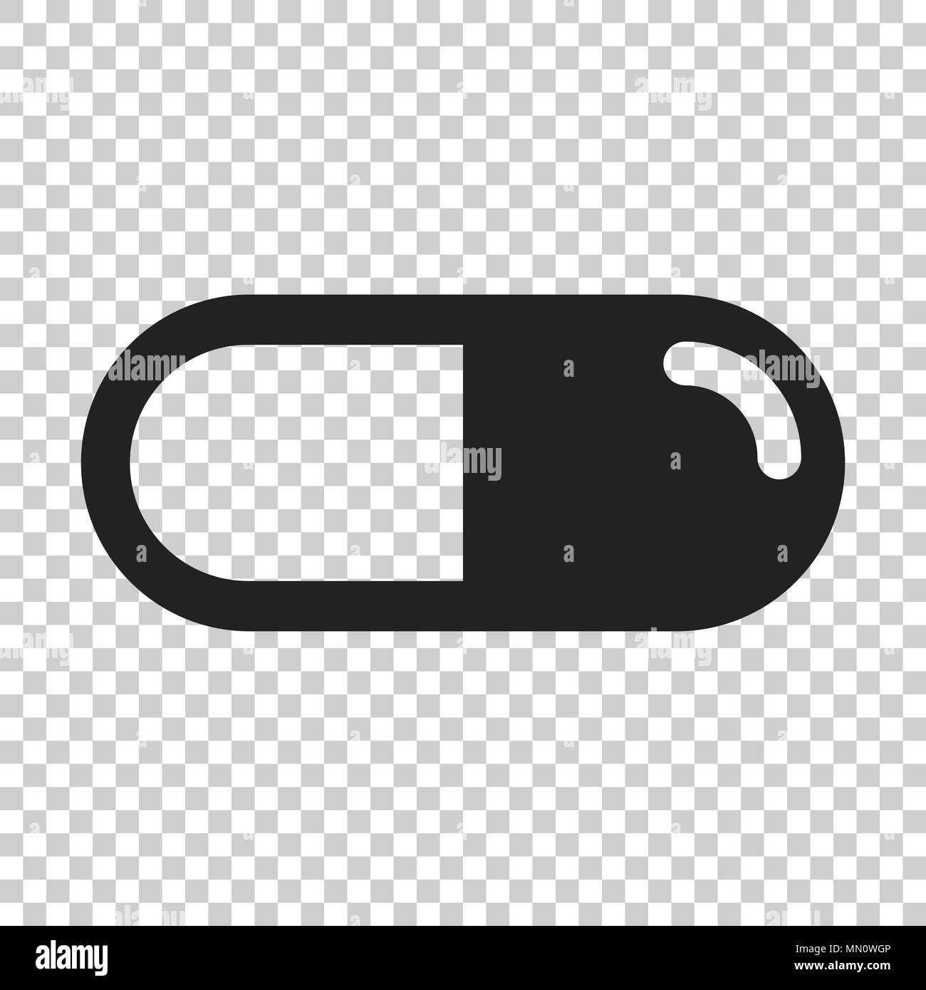 Capsule pills tablet vector icon in flat style. Medical pills ...