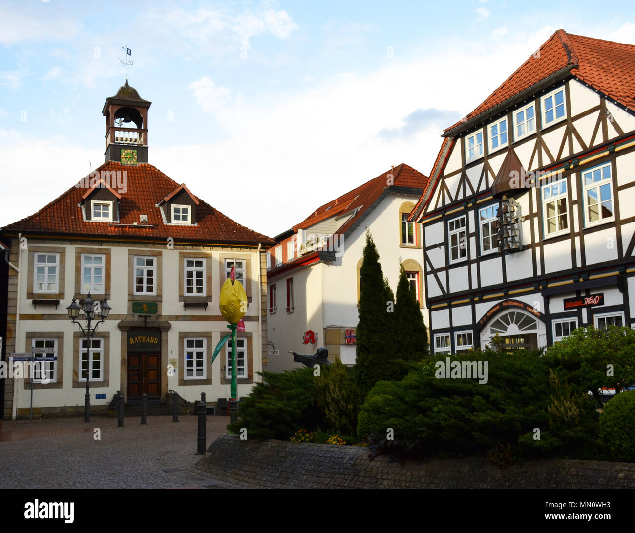 Rathaus building in Bad Munder, Germany Stock Photo - Alamy
