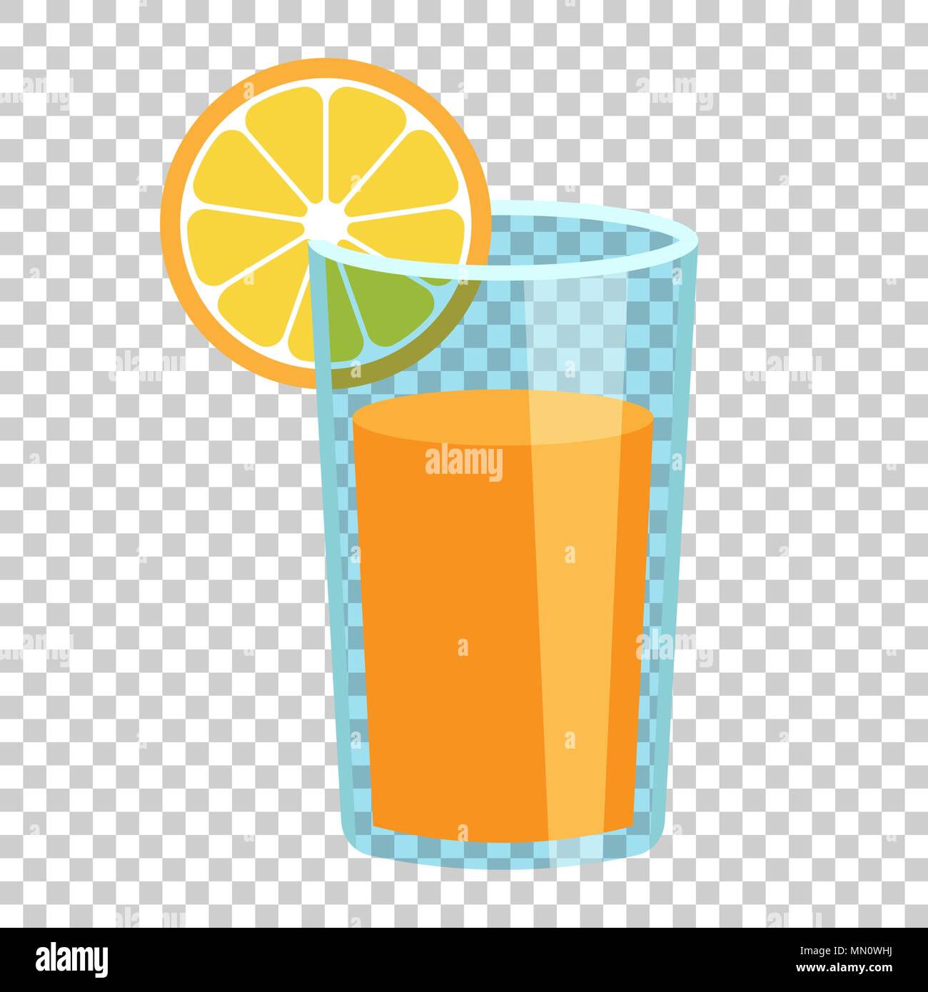 Orange fruit juice vector icon in flat style. Orange citrus cocktail ...