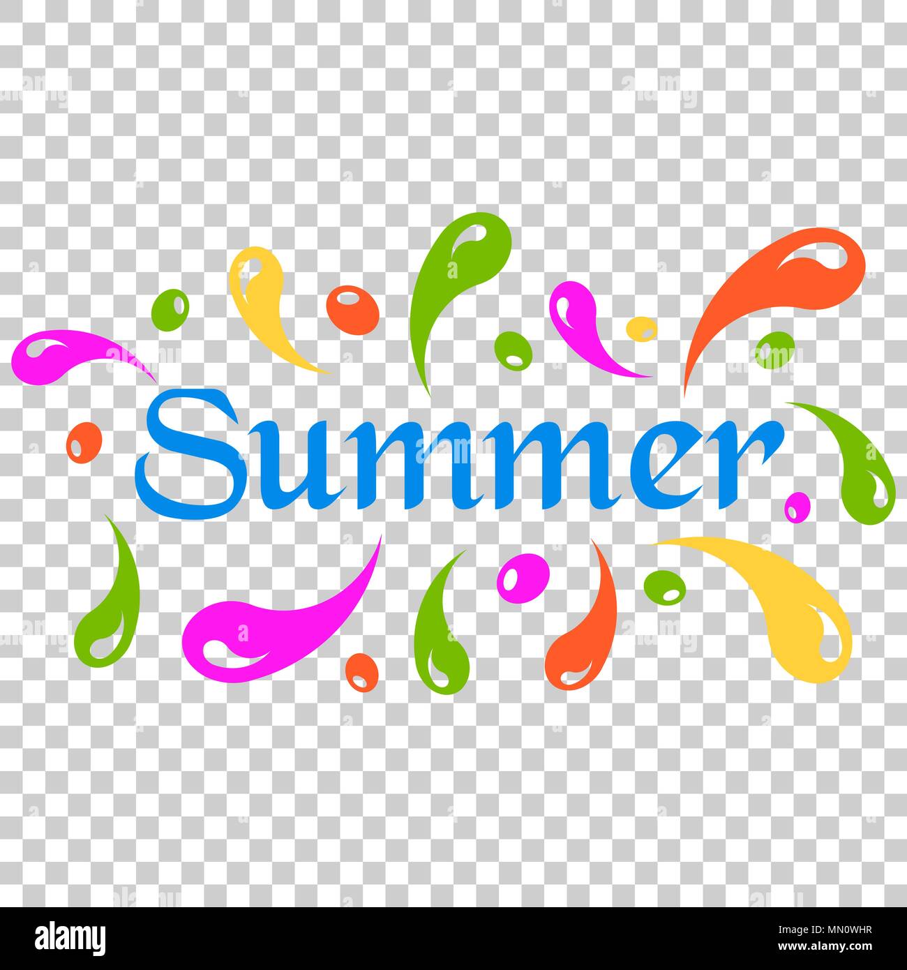 Summer splash spray vector icon in flat style. Summertime illustration ...