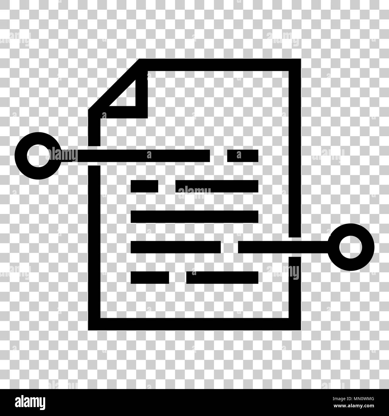 Document paper icon in flat style. Terms sheet illustration on isolated ...