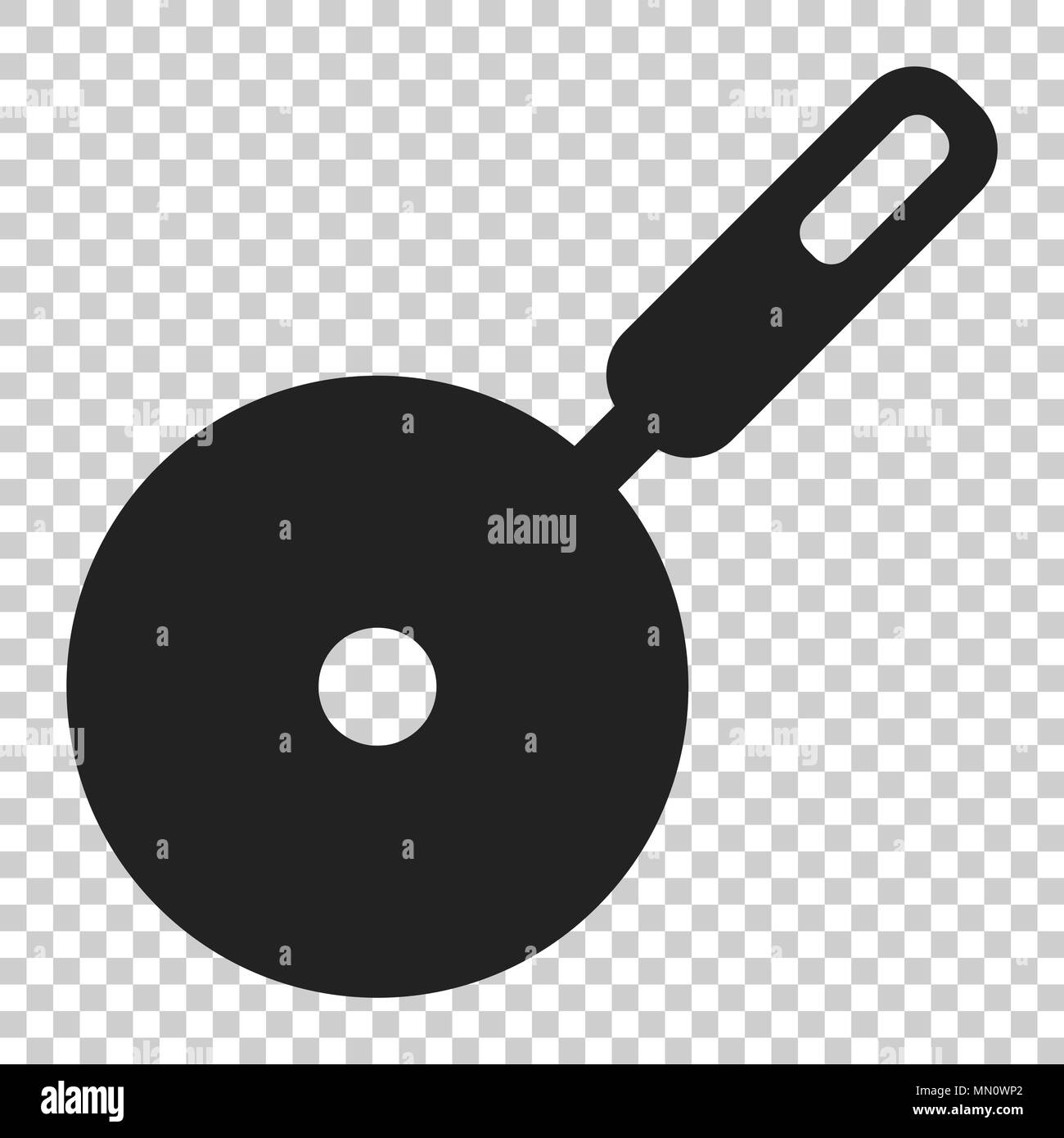Frying pan icon in flat style. Cooking pan illustration on isolated ...