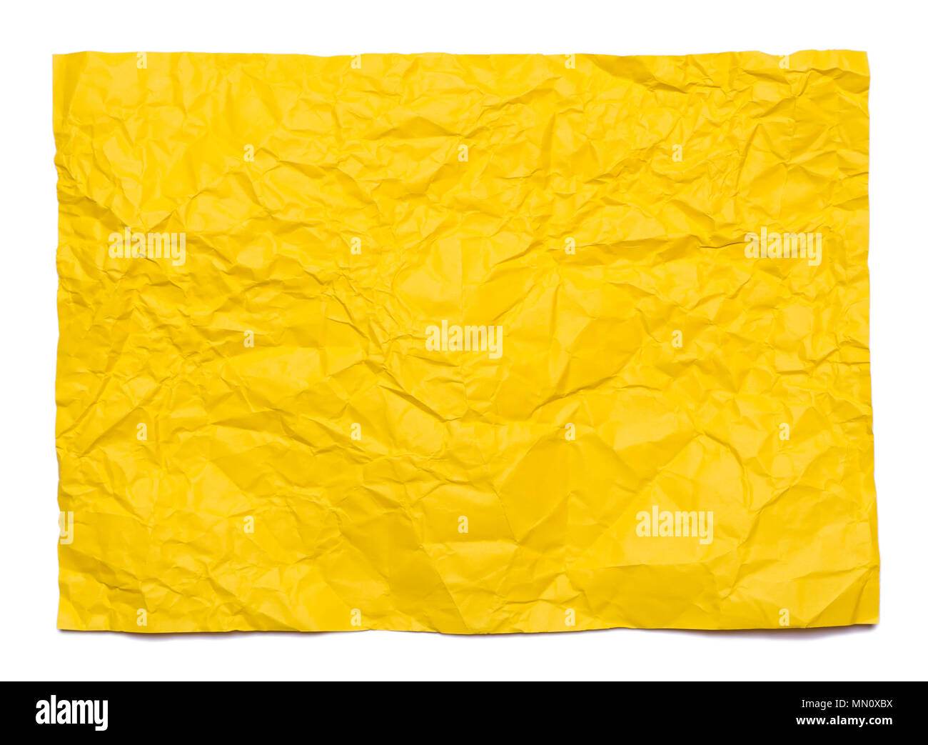 Background of yellow crumpled sheet of paper Stock Photo - Alamy