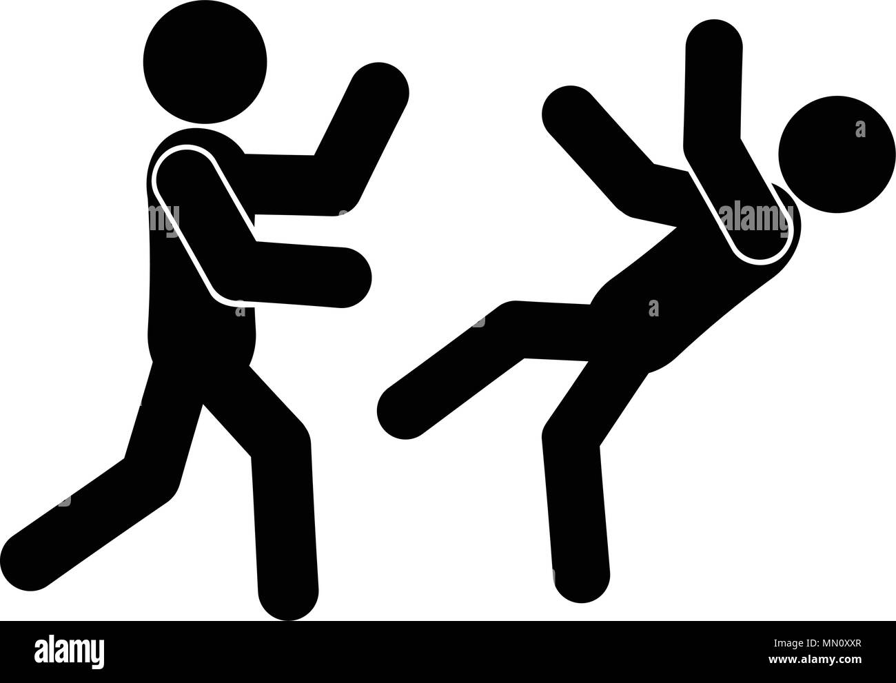 Fight vector icon, isolated on white background Stock Vector Image ...