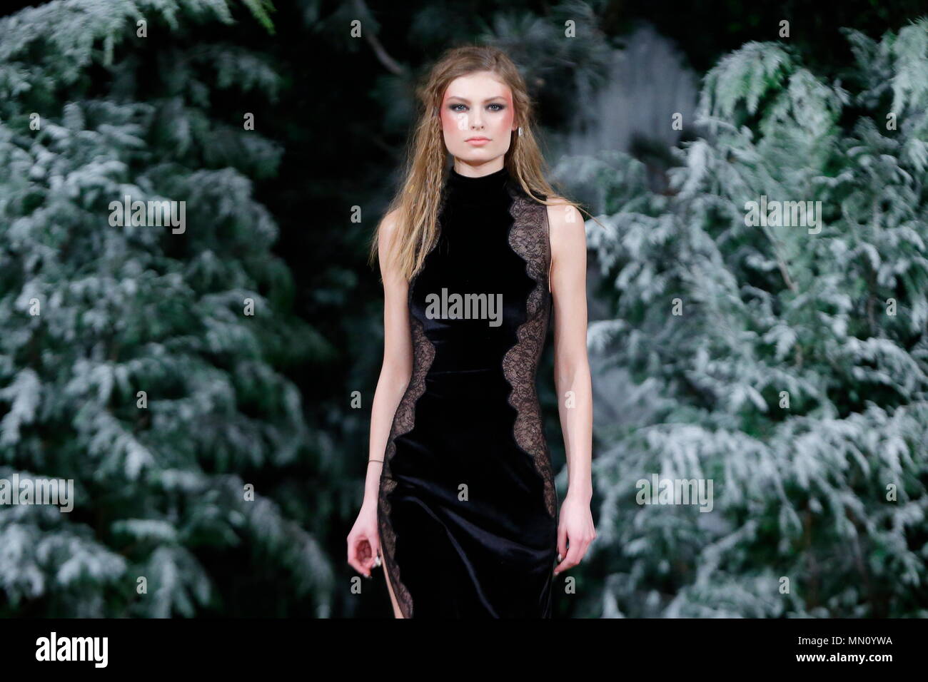 LONDON, ENGLAND - FEBRUARY 19: A model on the runway for the Kristian ...