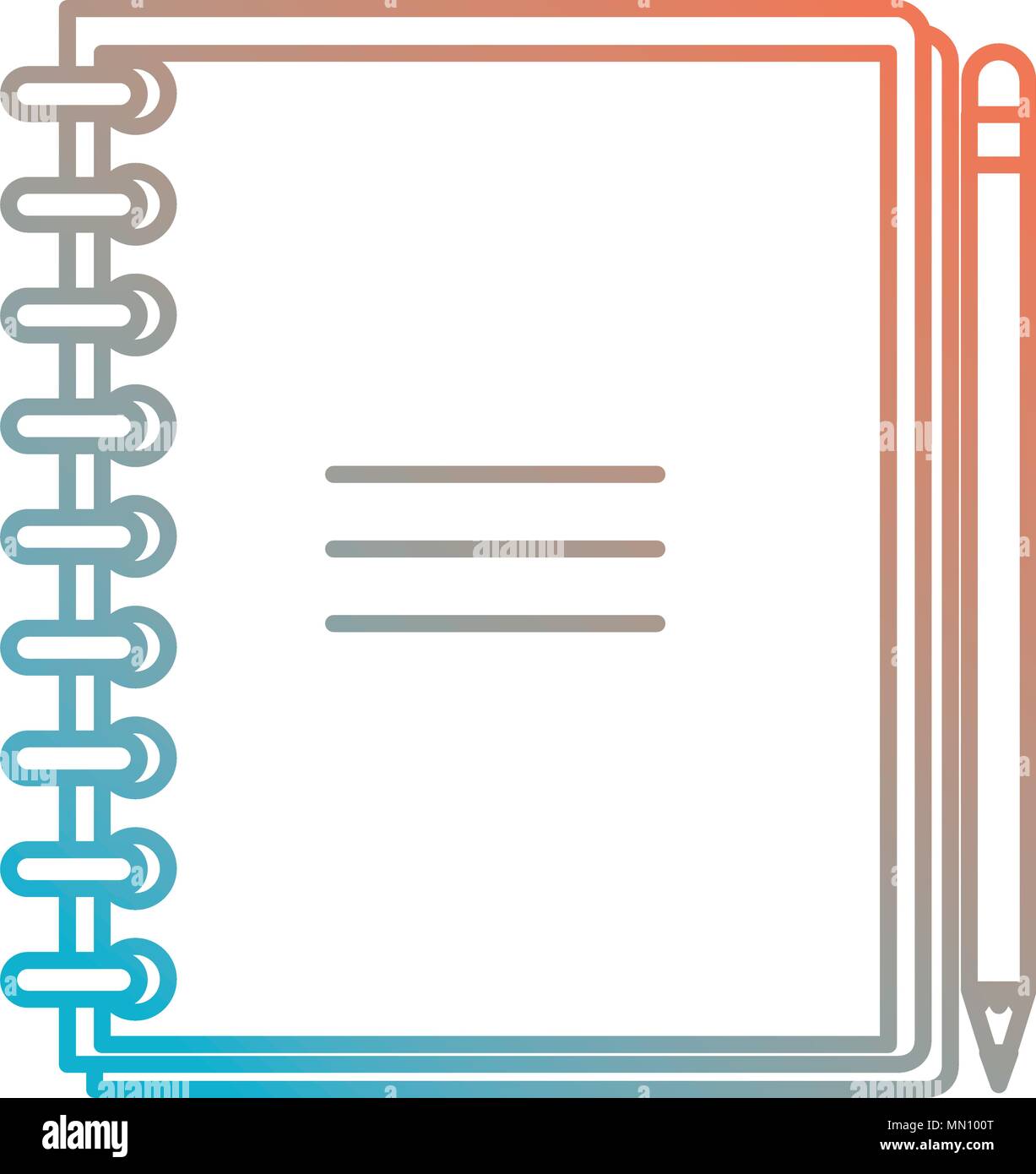 notebook school with pencil Stock Vector Image & Art - Alamy