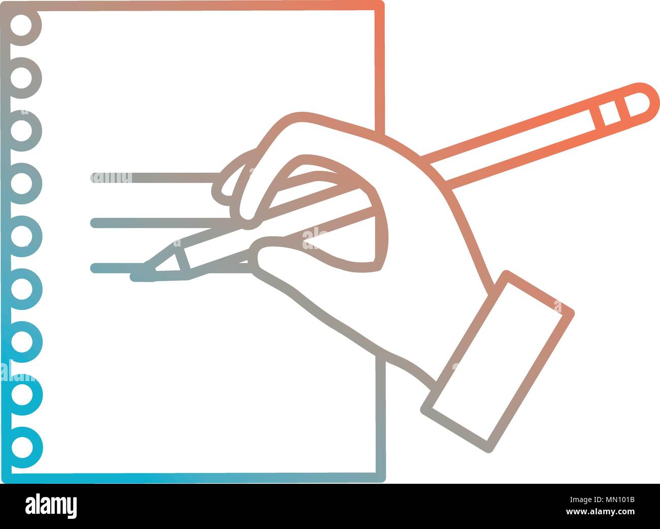 hand writing with pencil graphite Stock Vector Image & Art - Alamy