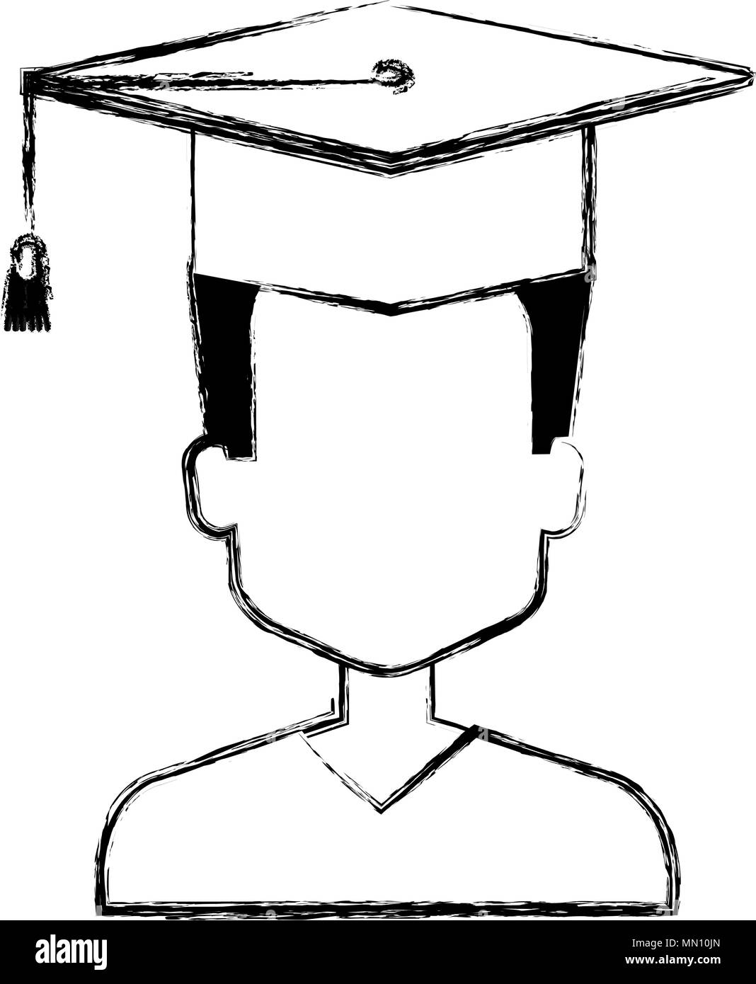 young man graduating with uniform Stock Vector Image & Art - Alamy