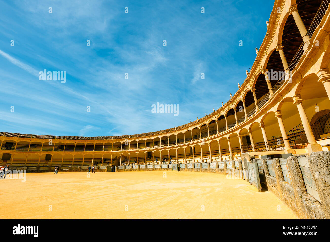 Ronda, Spain, April 05, 2018: Bullring in Ronda is one of the oldest ...
