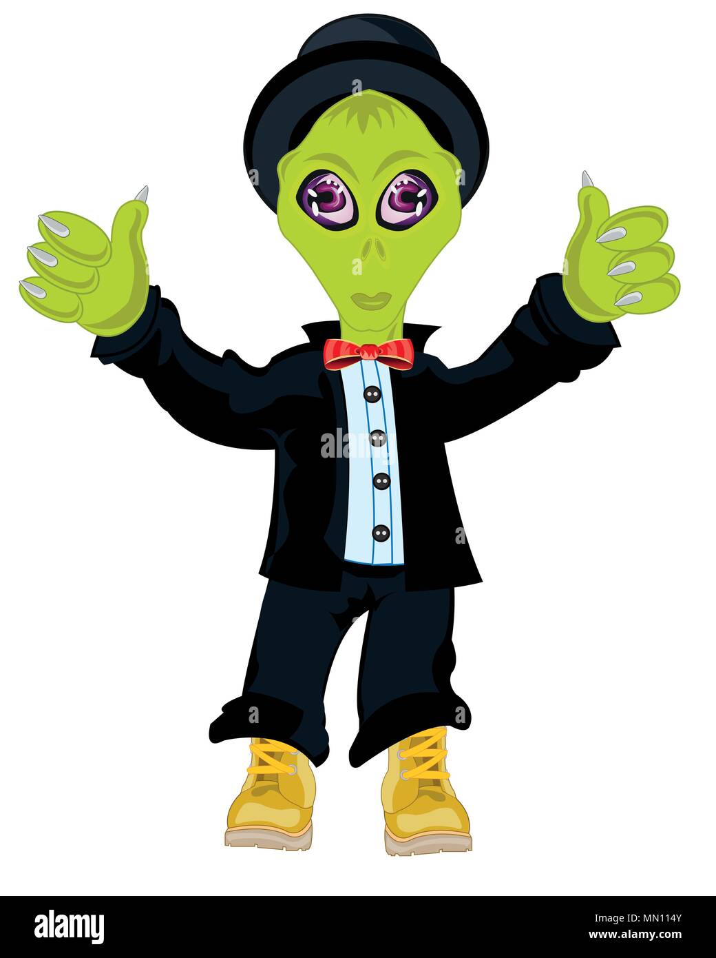 Extraterrestrial being in suit Stock Vector Image & Art - Alamy