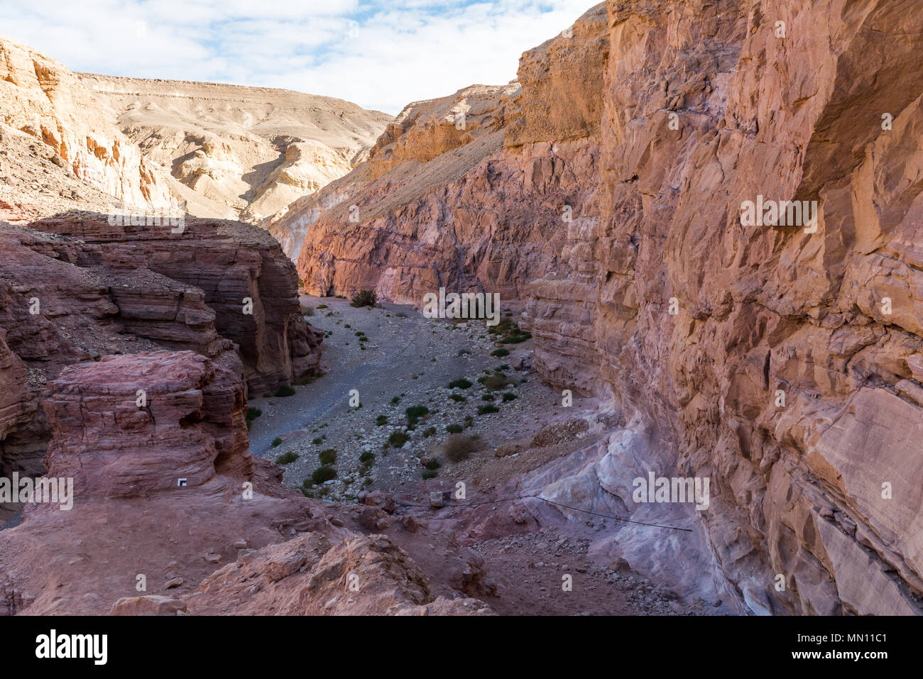 Visiting Red Canyon at Eilat mountains, Israel Stock Photo - Alamy