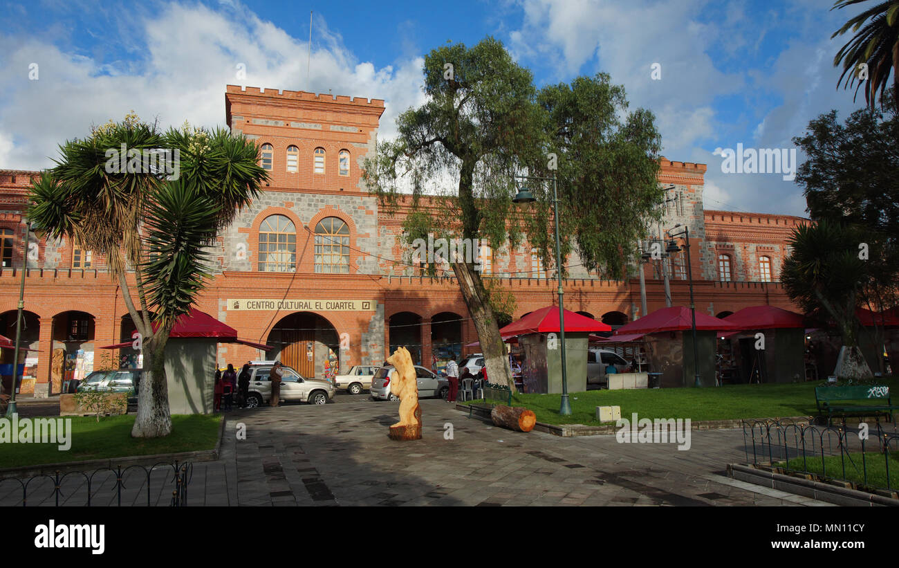 Front view of El Cuartel Cultural Center seen from La Merced park Stock ...