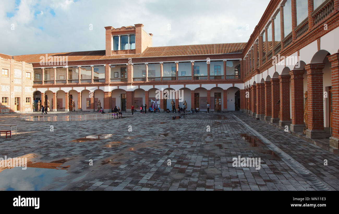 View of the inner courtyard of El Cuartel Cultural Center Stock Photo ...