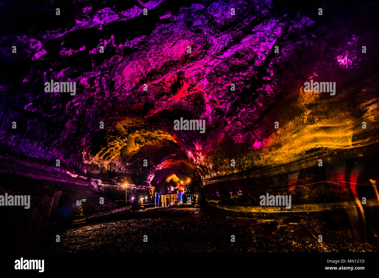 The Manjanggul Lava Tube is located in Gimnyeong-ri, Gujwaeup, Jeju ...
