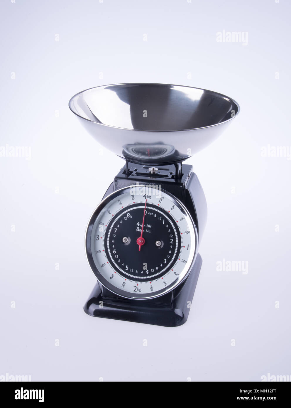 scales for kitchen or black kitchen scales Stock Photo - Alamy