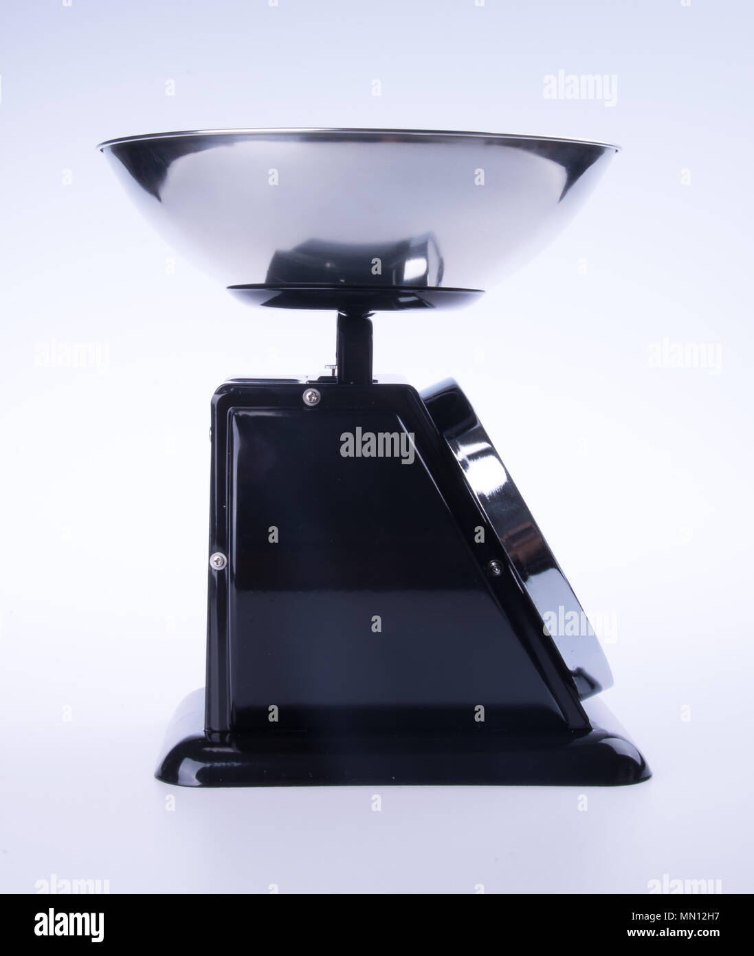 scales for kitchen or black kitchen scales Stock Photo - Alamy