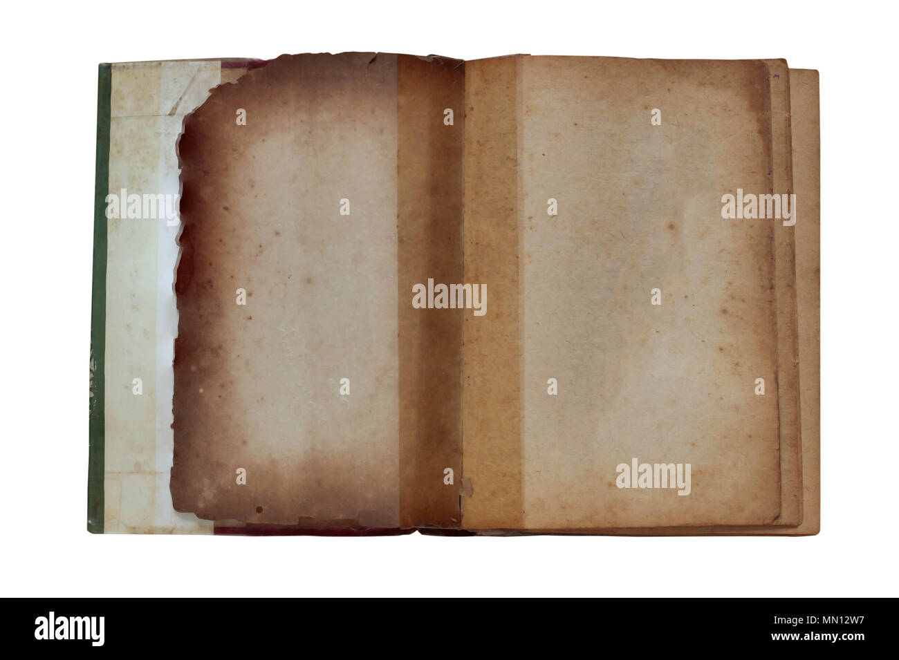 Old book and broken on a white background Stock Photo - Alamy