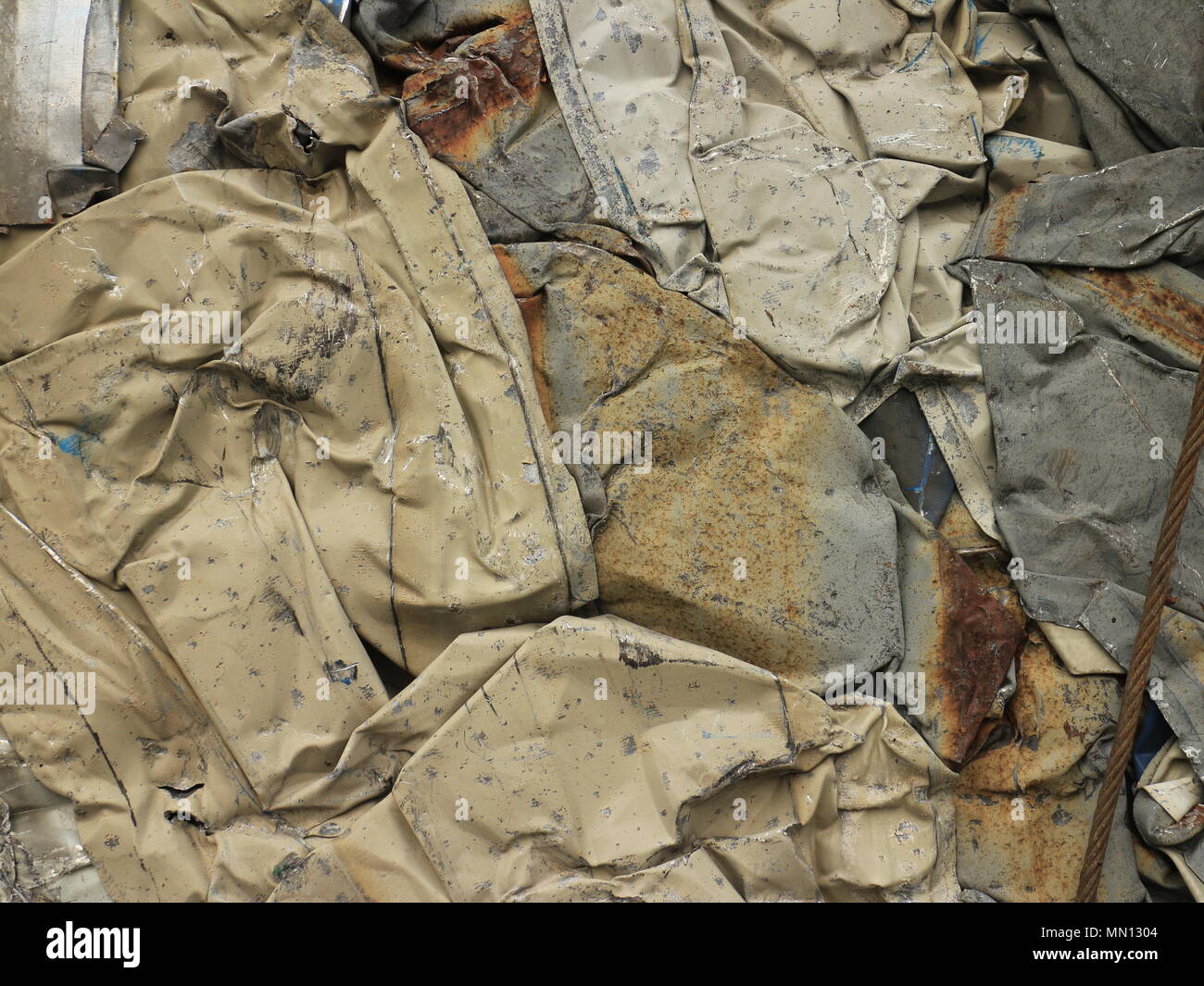 Compacted scrap metal for recycling Stock Photo - Alamy