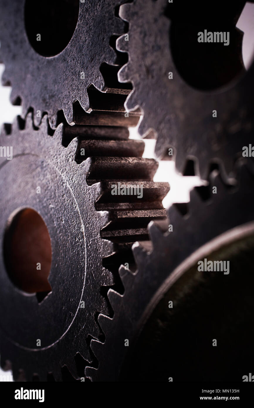 Close up pf Gears Joining Together Stock Photo - Alamy