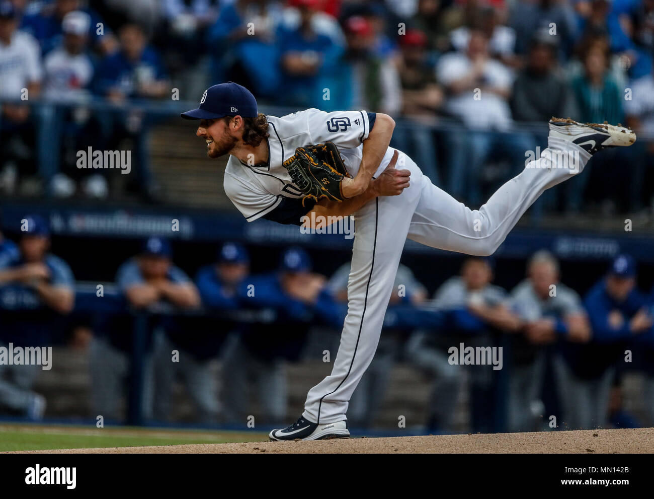 Bryan Mitchell, initial pitcher Baseball action during the Los Angeles ...