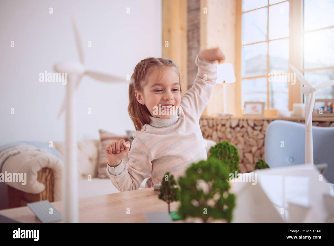 Happy cheerful girl having fun Stock Photo - Alamy