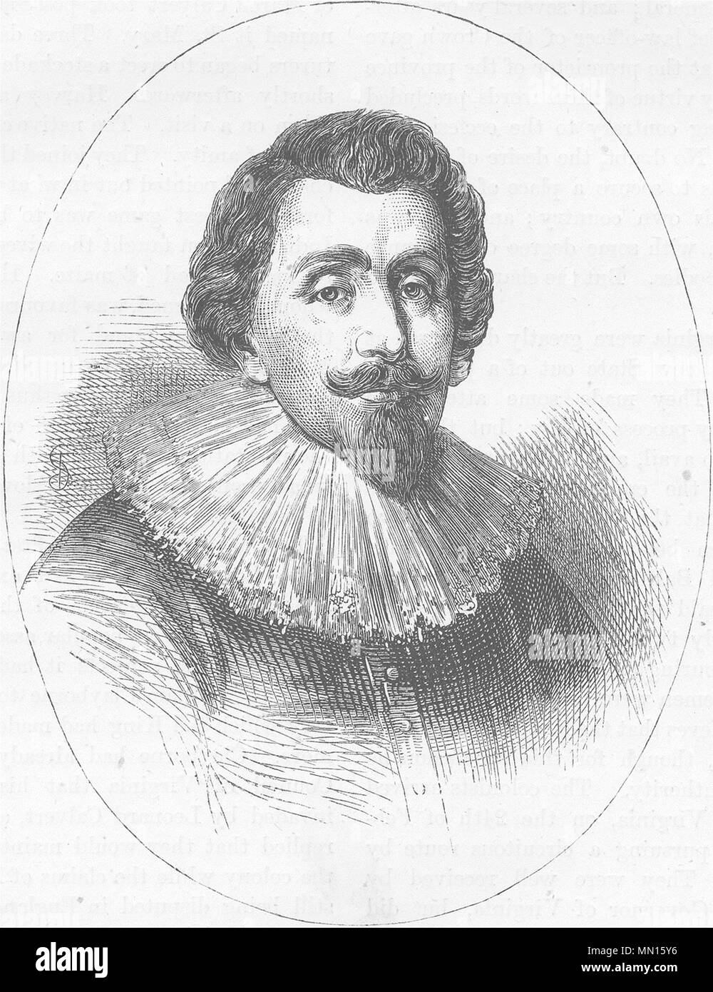 MARYLAND. Cecil, Second Lord Baltimore c1880 old antique vintage print ...