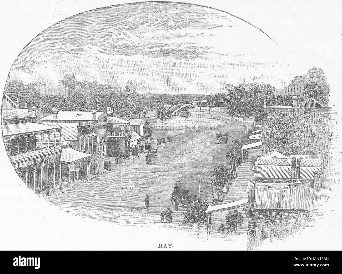 AUSTRALIA. Riverina. Riverina. Hay 1890 old antique vintage print ...