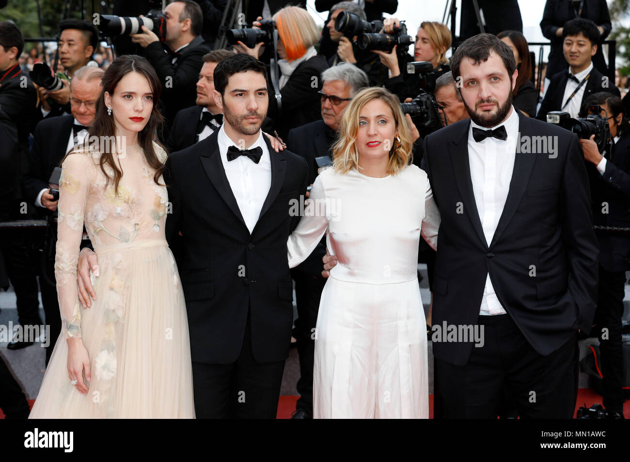 Cannes, France. 13th May, 2018. Stacy Martin, Tahar Rahim, Marie Monge ...