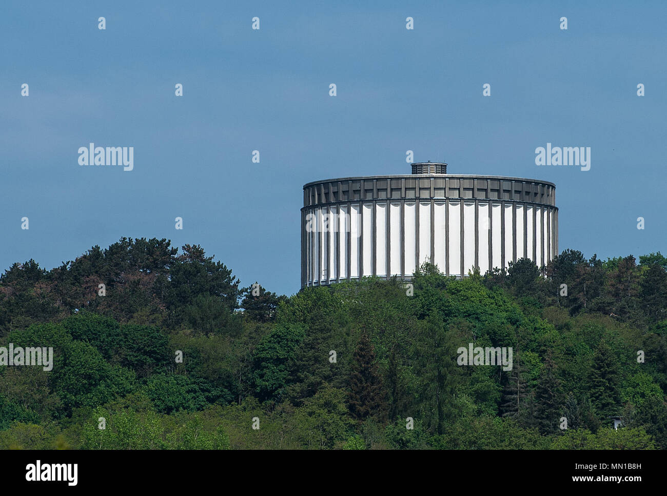 09 May 2018, Germany, Bad Frankenhausen: View of the Panorama Museum ...