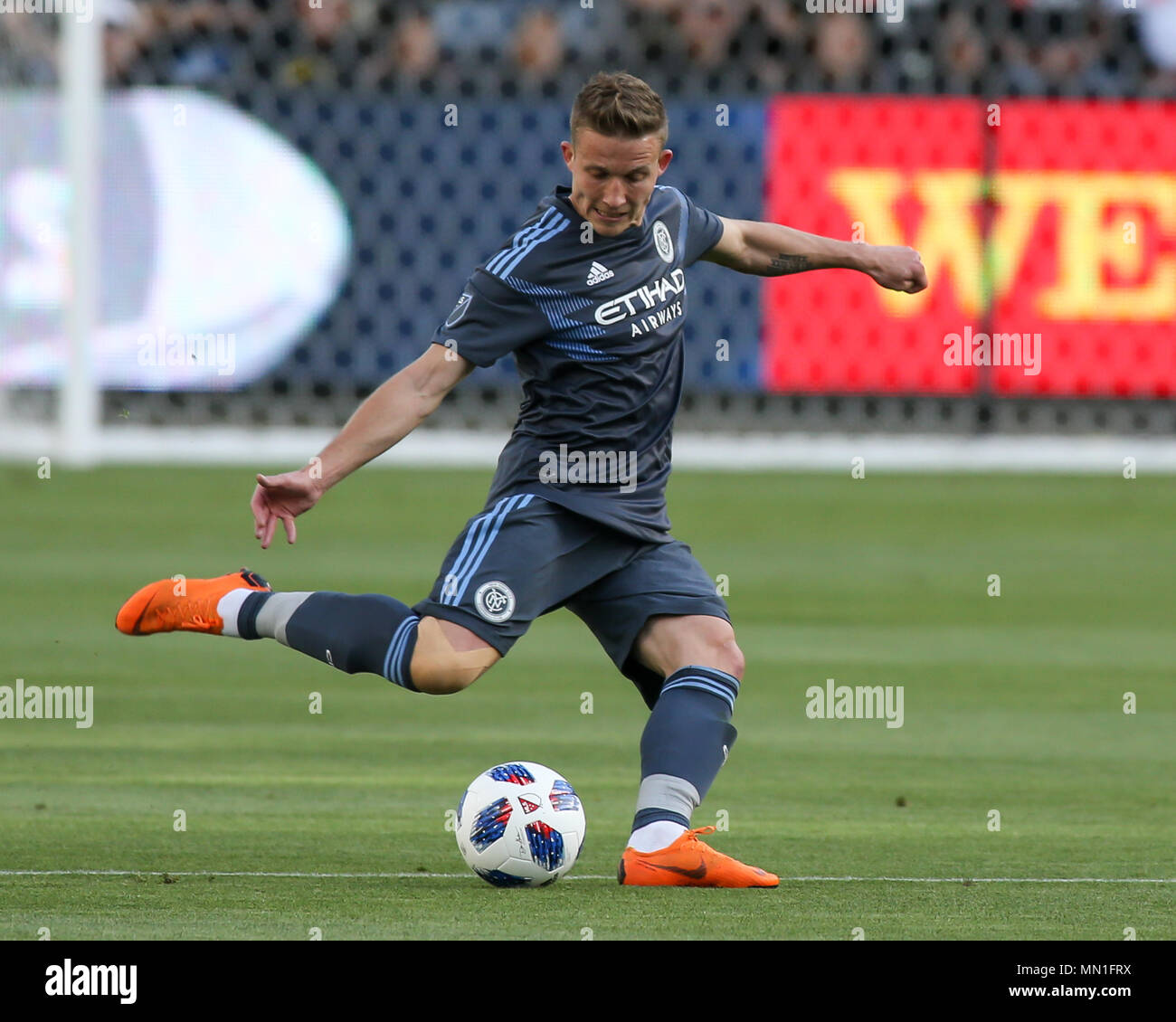 Los Angeles, CA, USA. 13th May, 2018. New York City midfielder ...