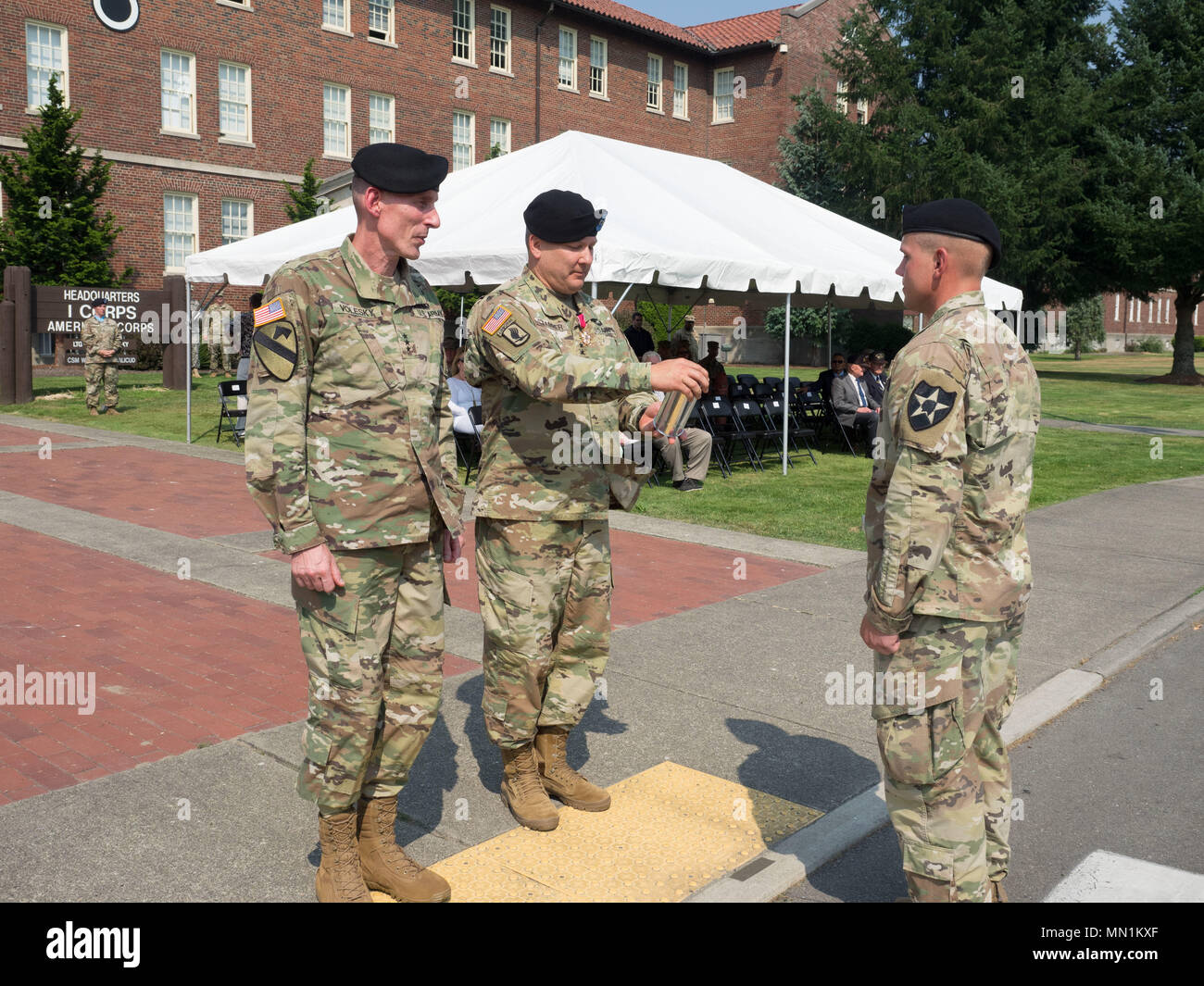 The outgoing I Corps Deputy Commanding General, Maj. Gen. Mark Stammer ...